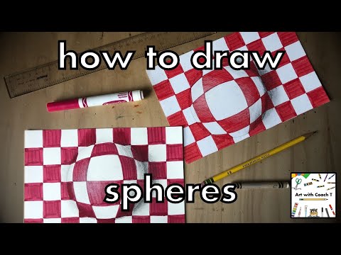 How to Draw a Sphere Step by Step | Optical Illusion | Art for kids