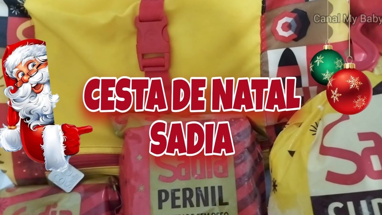 BOLSA DE NATAL DA SADIA 🎅 | O QUE VEM NO KIT DE NATAL DA SADIA? | CESTA DE NATAL DA EMPRESA 🎄