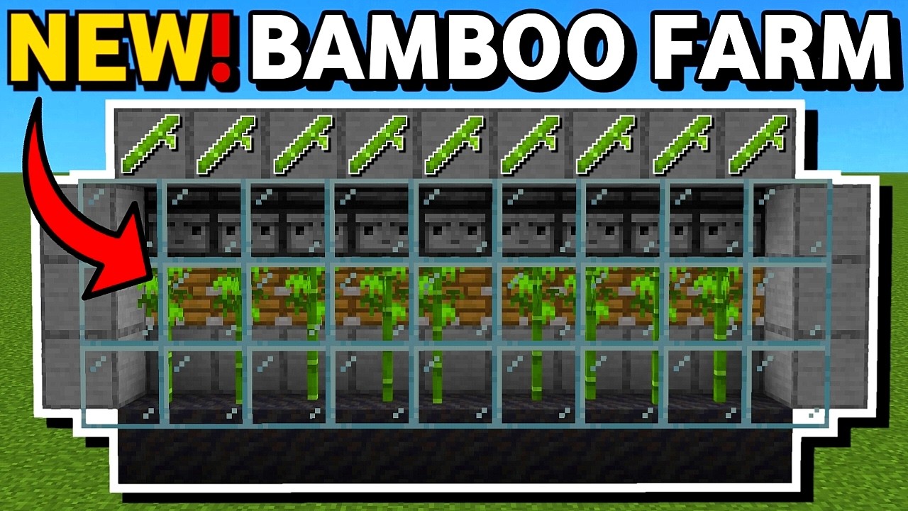 Minecraft Bedrock: NEW Bamboo Farm Tutorial 1.21!