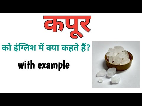 कपूर को इंग्लिश में क्या कहते हैं//kapoor ka matlab kya hota hai english mein//kapoor in english