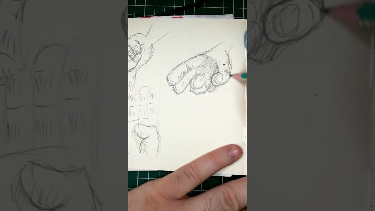 SKETCHING SOME CARTOON HANDS IN MY SKETCHBOOK #shorts