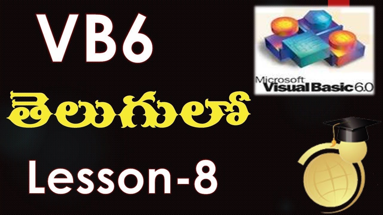 Visual Basic(VB6) programming using textbox and command button controls(Telugu)-Lesson-8