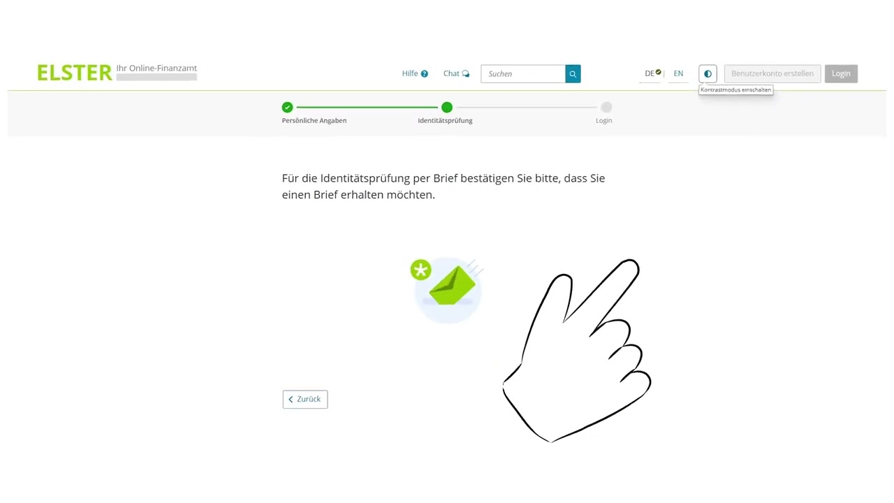Registrierung bei Mein ELSTER