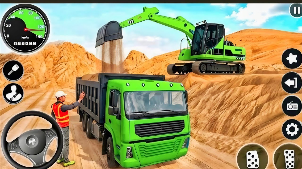 Railroad Builder Simulator 3D - Highway Excavator Construction JCB - Android GamePlay Part 1