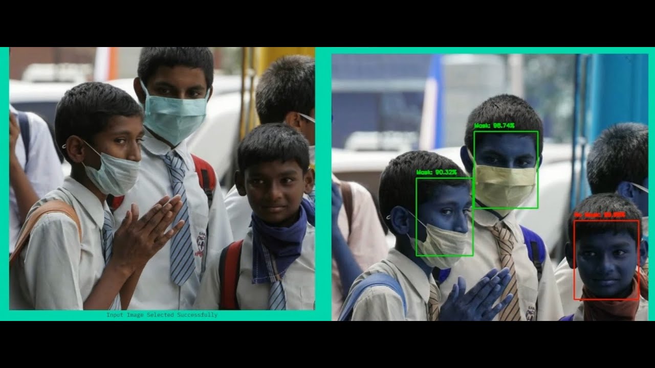 COVID-19 Face Mask Detection from Image Using Python Project Source Code