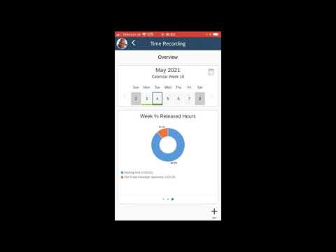 Mobile time recording and approval notifications in SAP Business ByDesign Cloud ERP