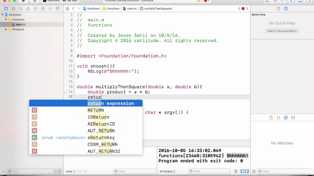 Objective-C 10 functions