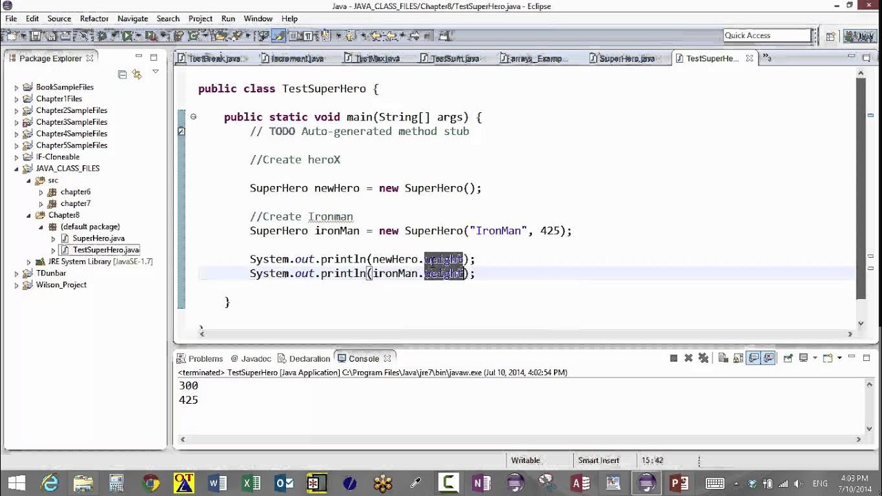 Chapter 8 - Object and Classes