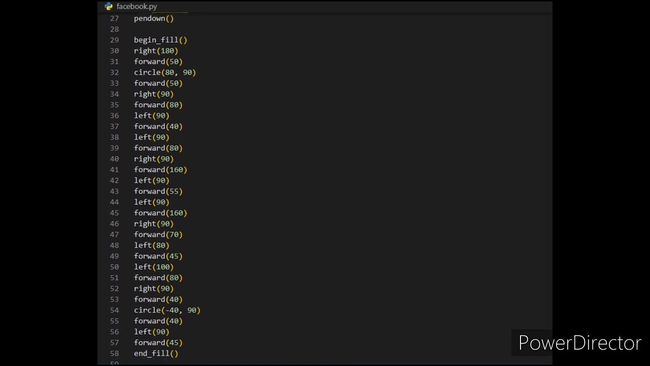 how to draw facebook logo in python | @codewala7830
