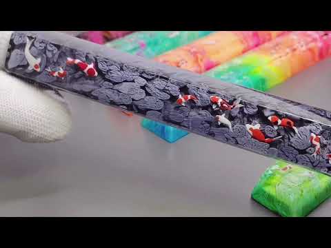 Zen Pond Spacebar artisan keycaps - Cinder