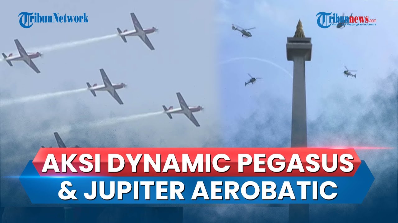 Aksi Tim Dynamic Pegasus & Jupiter Aerobatic Warnai Langit Jakarta ...
