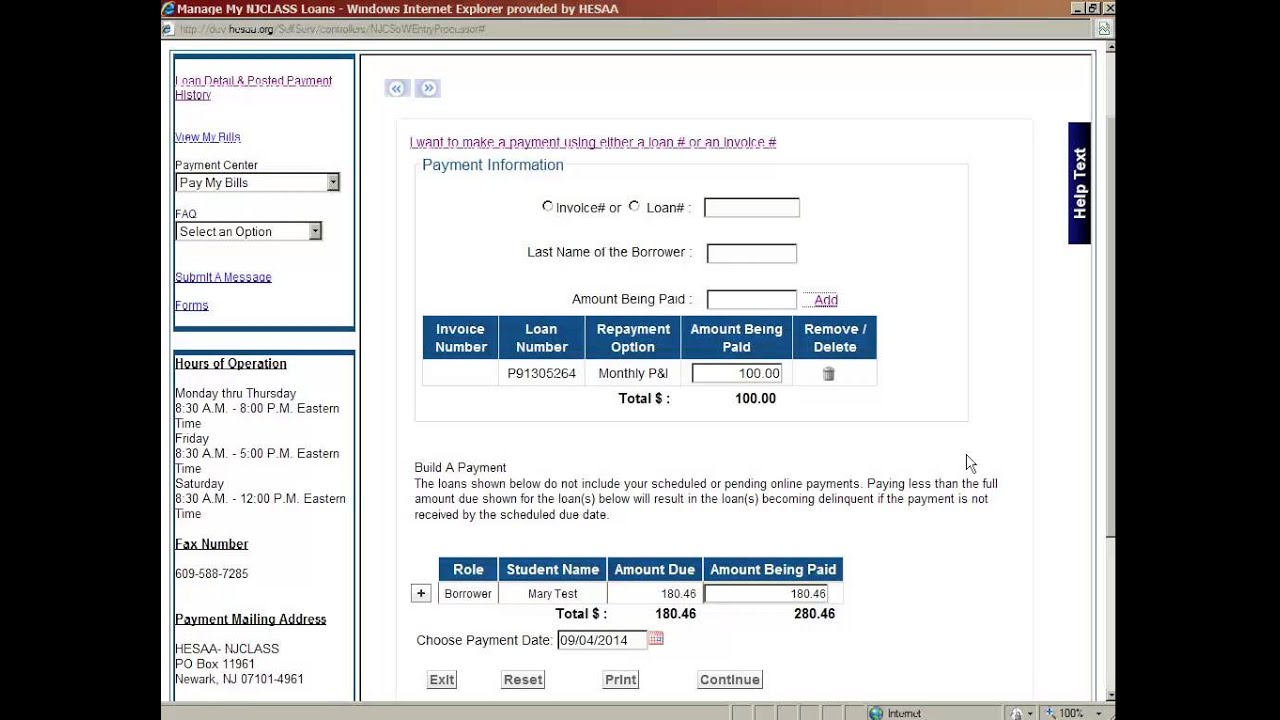 NJCLASS Third Party Payment Tutorial