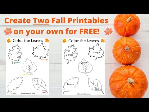 How to create TWO FREE fall printables for your Toddler or Preschooler using Canva!