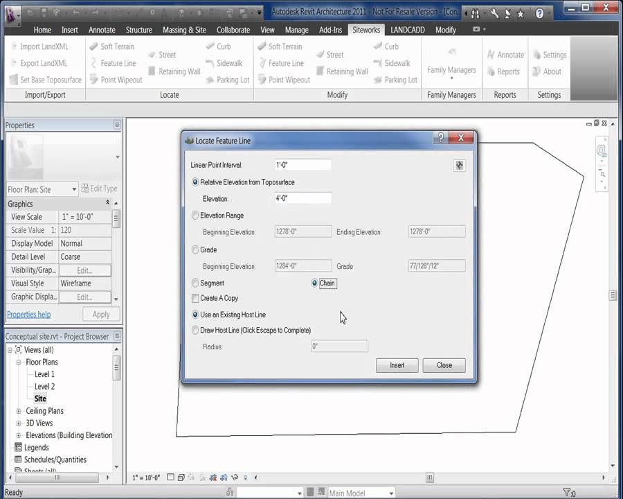Conceptual Landscape -- Siteworks for Revit