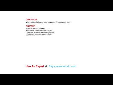 Which of the following is an example of categorical data?