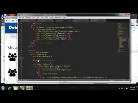 Learn Build a multi page Social Network Template using Bootstrap Part 7 - Mind Luster