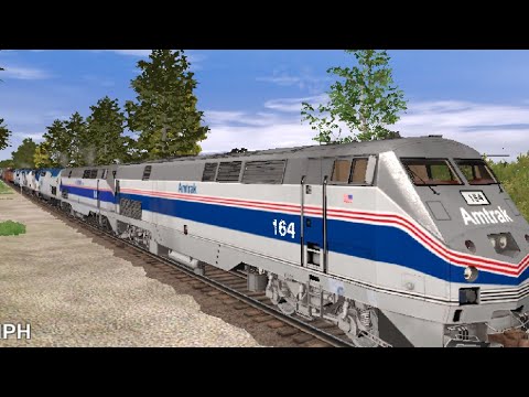 Trainz 3: Amtrak P42DC Phase IV HU leading transfer units & heritage passengers cars/
