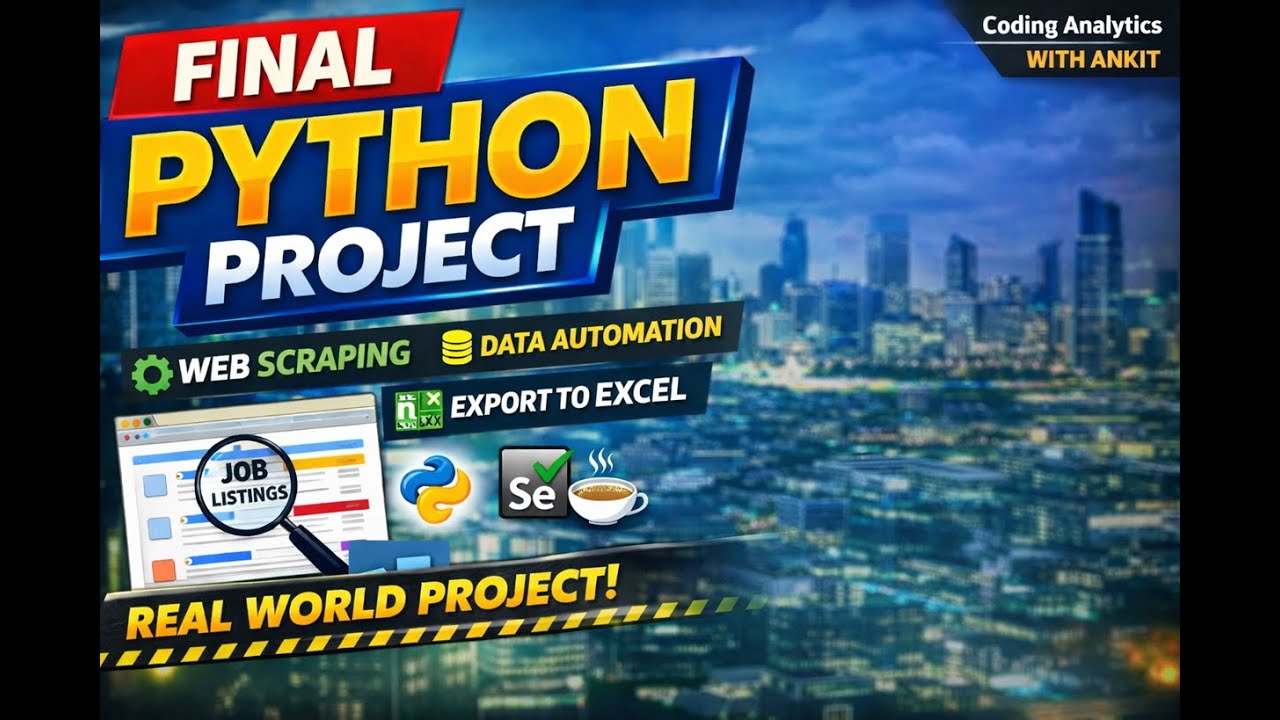 Complete Python Project for Data Analysts | Naukri Web Scraping & Automation with Python | End 2 End