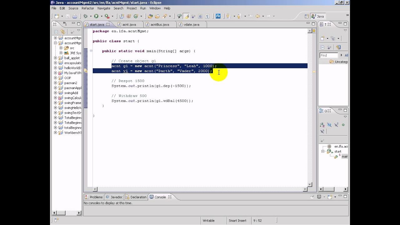Java w/ Eclipse 42 - Bank Program Part 27