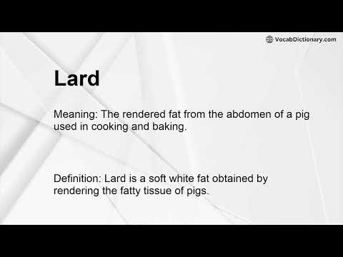 Lard Meaning