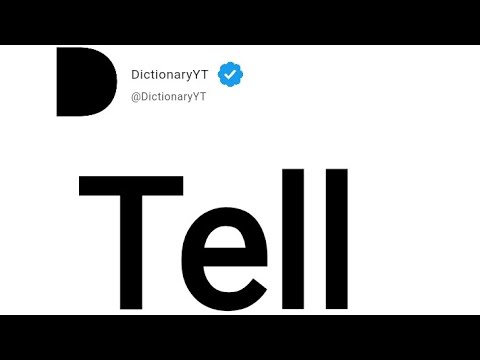 Tell Meaning in English