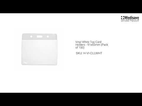 Vinyl White Top Card Holders 91x65mm Pack of 100 H VI CLLWHT