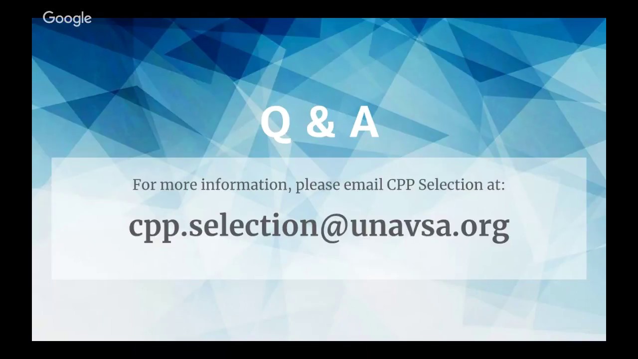 CPP Selection Informational Webinar - 2018