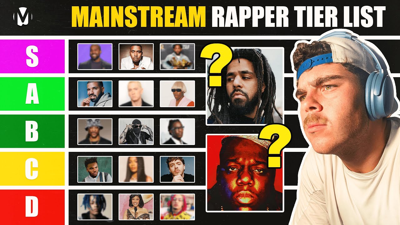 Creating The Most MAINSTREAM Rapper Tier List