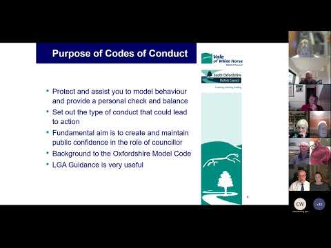 Code of conduct parish council training 27 October 2022
