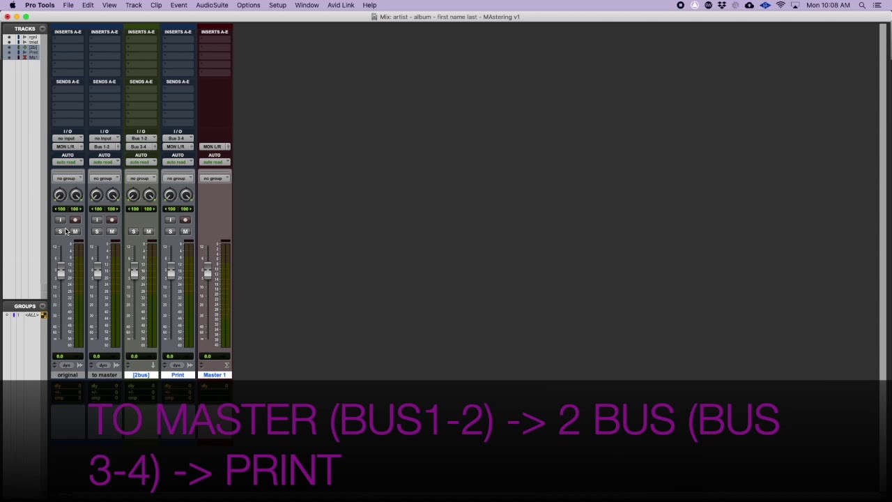 01 Pro Tools Mastering Setup   Session Routing
