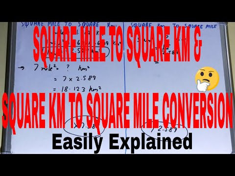 Square mile to square km and square km to sqaure mile|Square mile square kilometer conversion