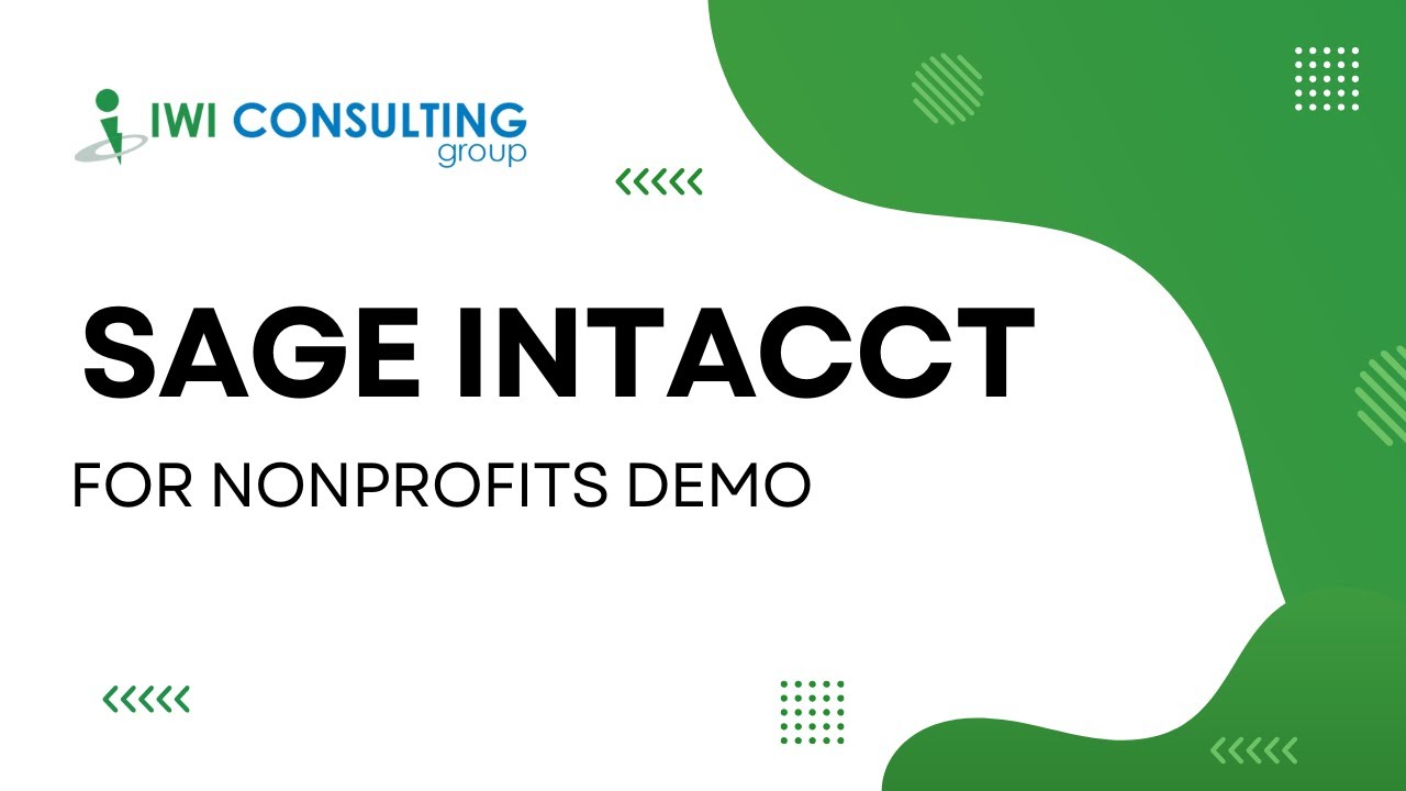 Sage Intacct for Nonprofits Demo