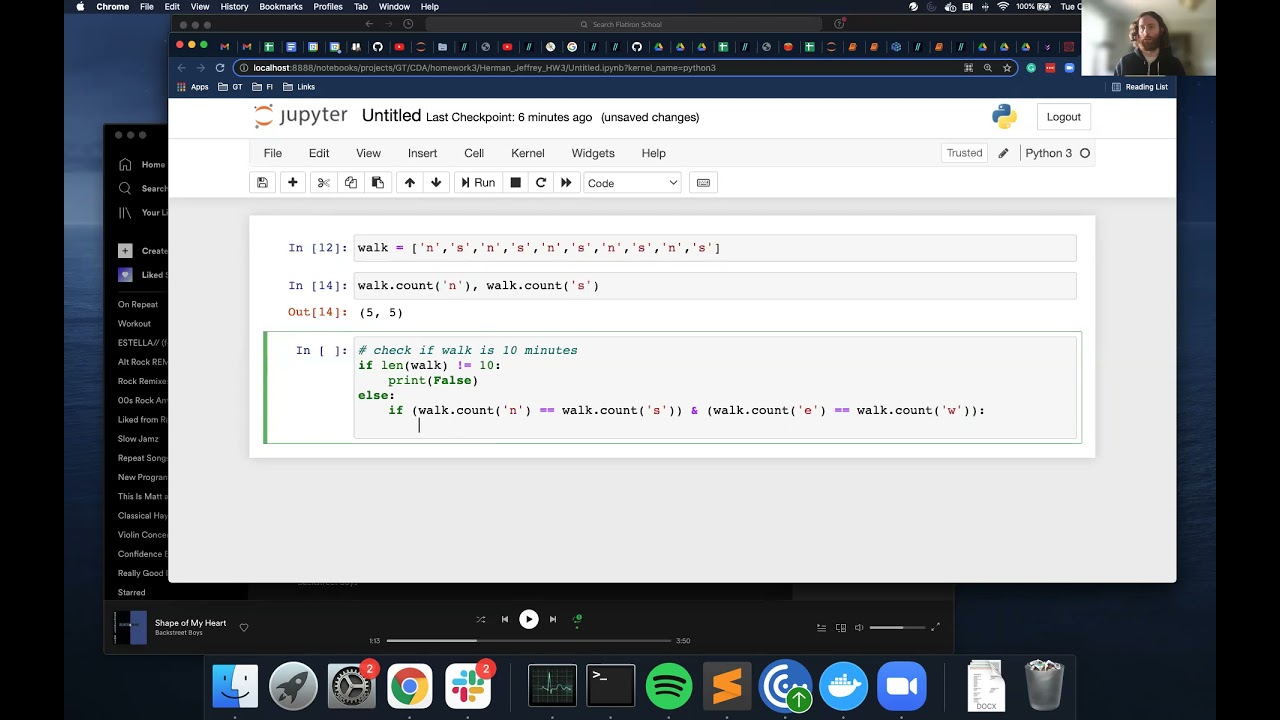 Take a Ten Minute Walk - Python CodeWars Solution