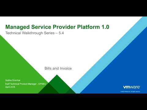 MSP Platform Usage & Billing - Bills & Invoices