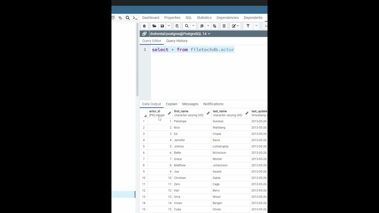 How to SHOW DATATYPE In Columns postgres