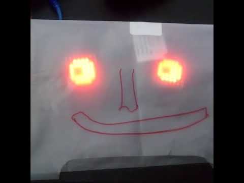 Robotic eye simulation using 8x8 matrix and Arduin