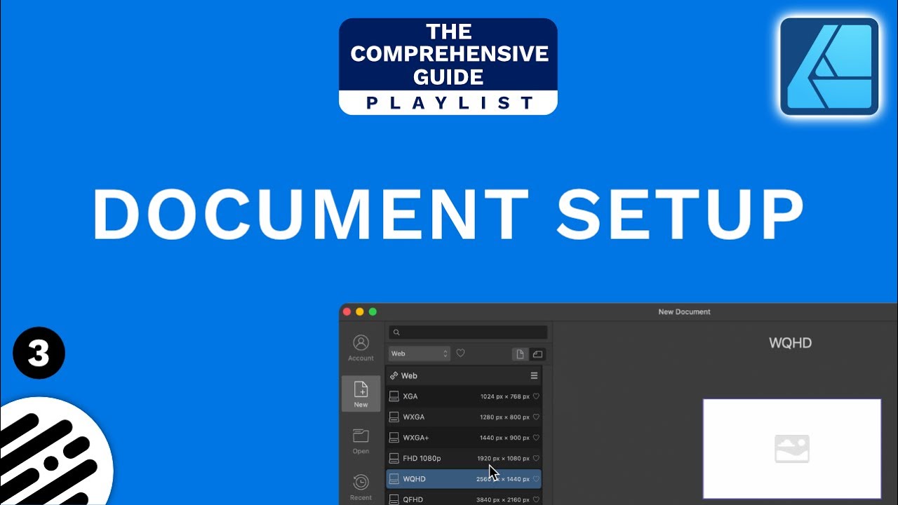 Affinity Designer Tutorial - Document Setup