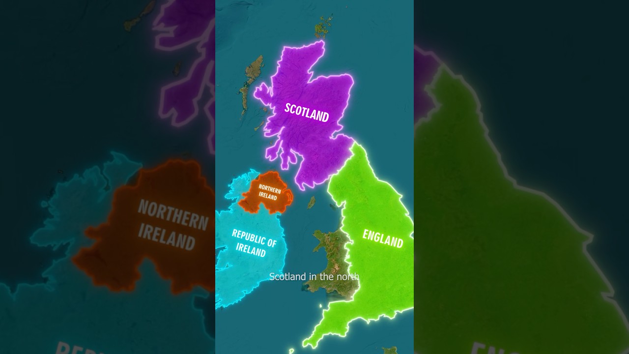 Difference Between England, the UK, and Great Britain 🇬🇧📍 #shorts #geography #map