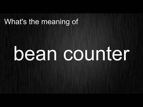 What's the meaning of "bean counter", How to pronounce bean counter?