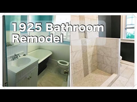 Bathroom Remodel - 1925 Bungalow Original Bathroom Updated to a Modern Walk in Shower