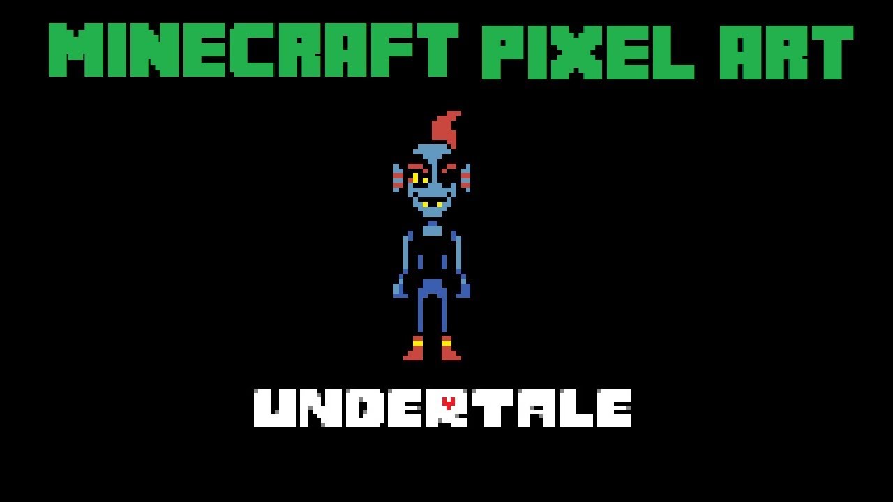 -Minecraft Pixel Art- [Undertale] Episode 7: Undyne
