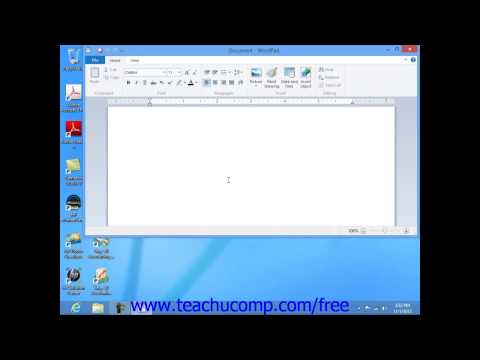 Windows 8 Tutorial Starting WordPad Microsoft Training Lesson 7.1
