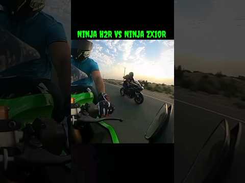 Ninja H2R 😈 Vs Ninja Zx10r 🥶#zx10r #h2r #crazyrider46 #viralvideo #superbike