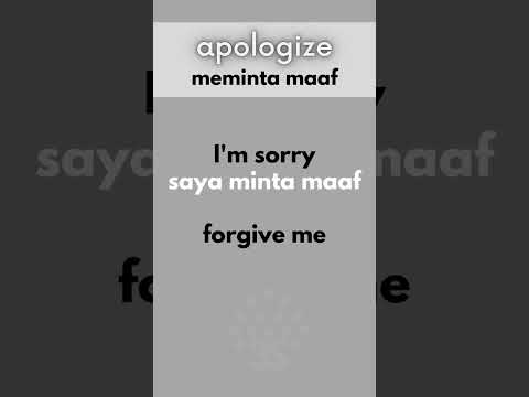 How to apologize in Bahasa Indonesia. Minta maaf #shorts