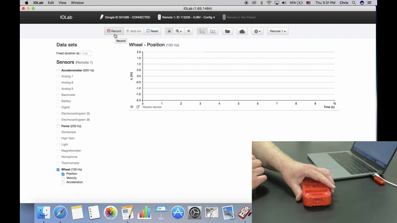 Graphing Motion Lab Setup