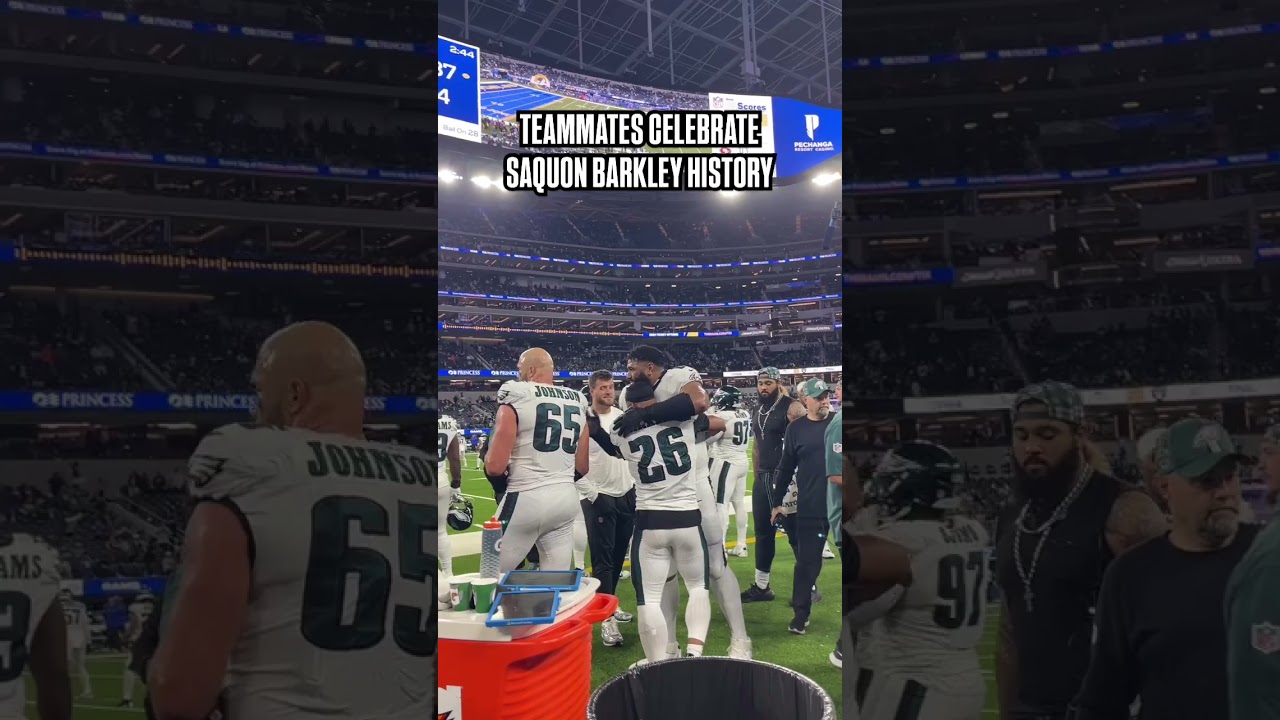 Saquon Barkley sets Eagles franchise record with 255 rushing yards #nfl #philadelphiaeagles #nfl