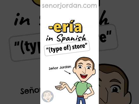 Spanish Bite - The Suffix -ería for types of stores #spanishforeveryone #spanish