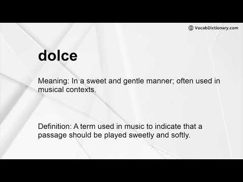 dolce Meaning