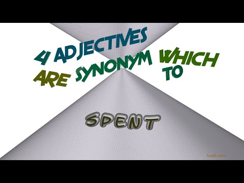 spent - 5 adjectives synonym to spent (sentence examples)