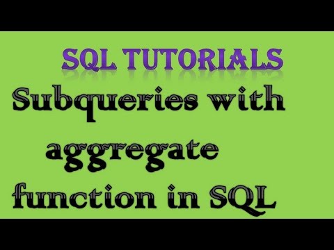 Learn SQL Tutorial 11 Subqueries with aggregate functions - Mind Luster